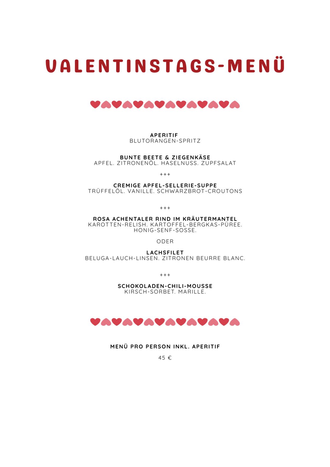 Valentinstag 2026 - Hotel Gabriele